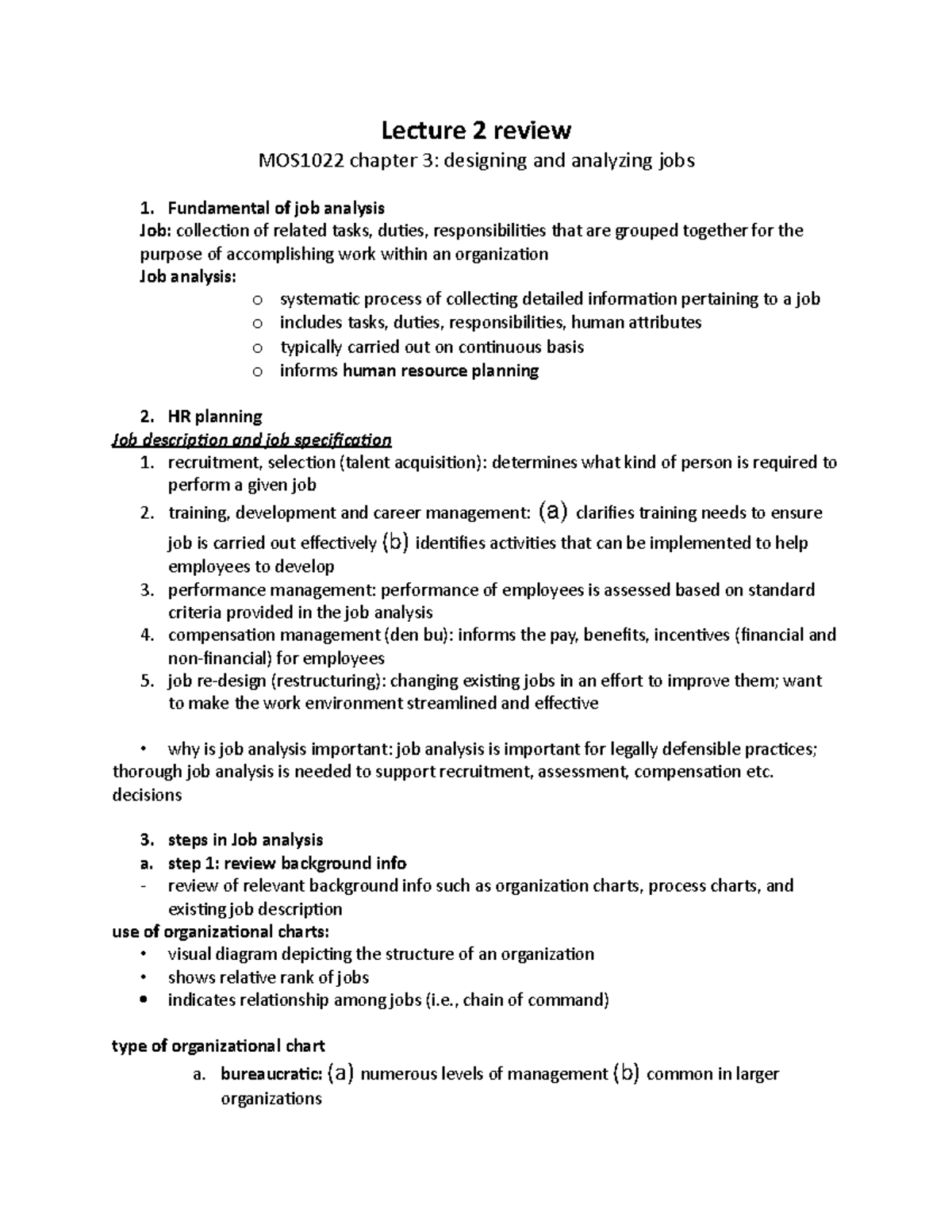 Lecture 2 Review Lecture 2 Review Mos1022 Chapter 3 Designing And