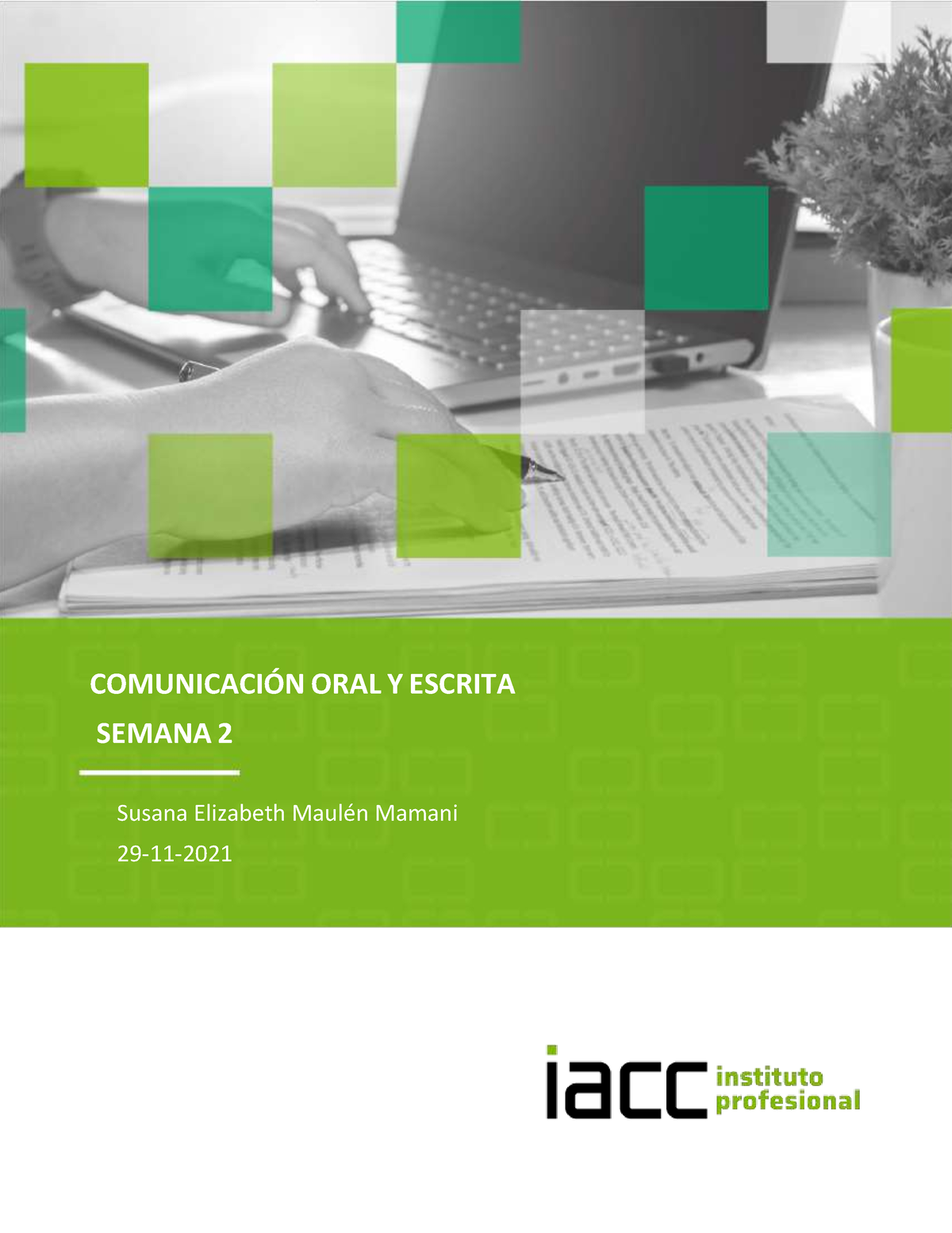 Semana 2 Comunicación Oral Y Escrita Comunicaci”n Oral Y Escrita