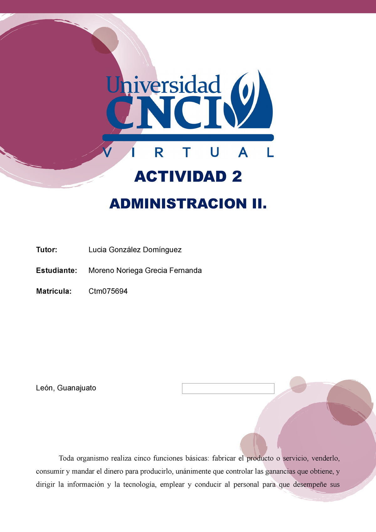 Actividad 2 Administracion Ii Actividad 2 Administracion Ii Toda