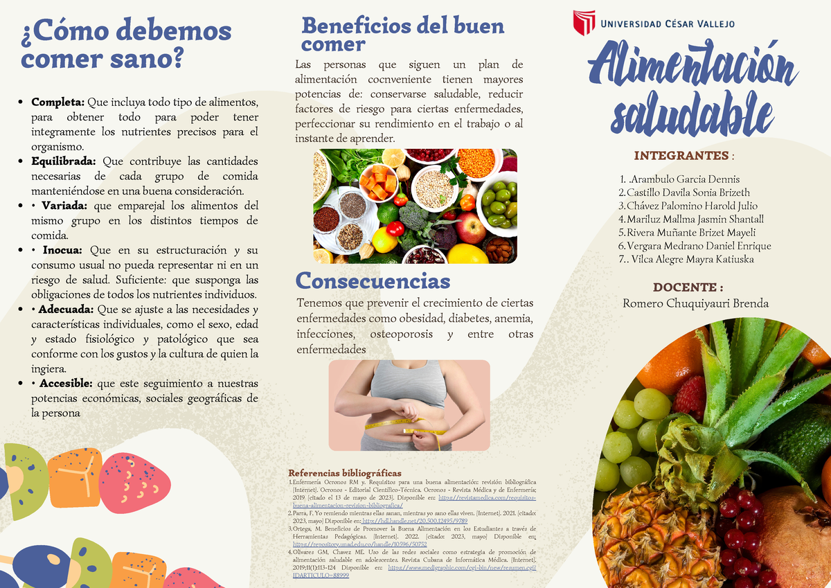 Triptico Nutricion Dieta Alimentos Porn Sex Picture