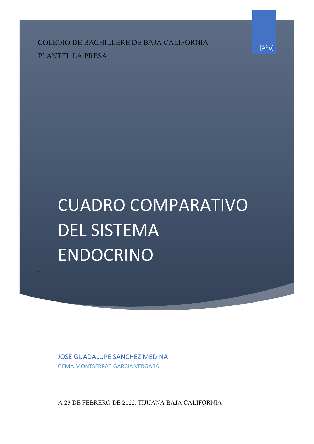 Cuadro Comparativo Del Sistema Endocrino Cuadro Comparativo Del