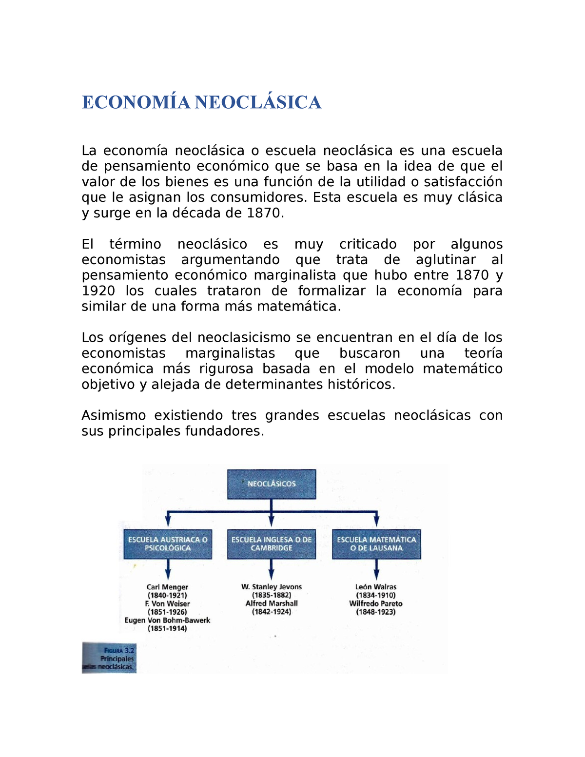 Economia Neoclasica Pedro Toral Perez EconomÍa NeoclÁsica La Economía