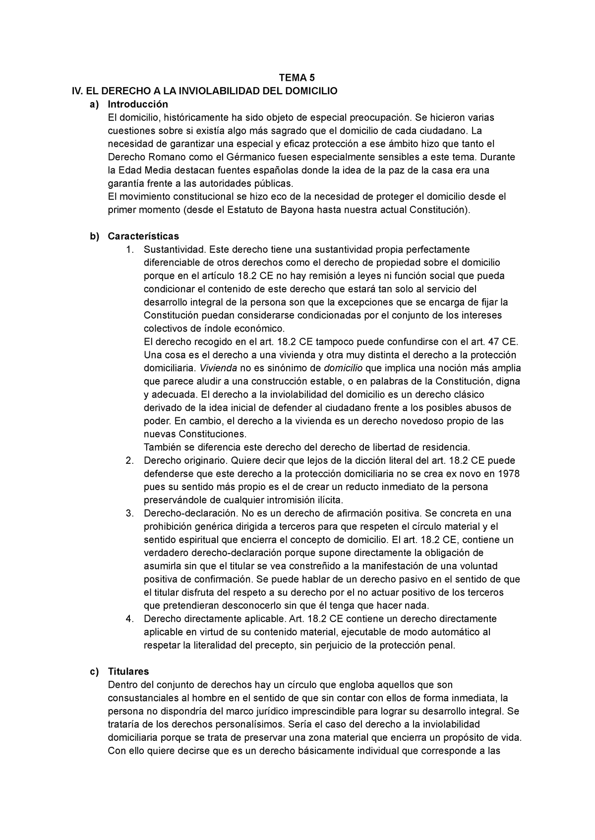 Tema 5 Apuntes Tema 5 Derecho Constitucional Iii Profesor Angel Luis