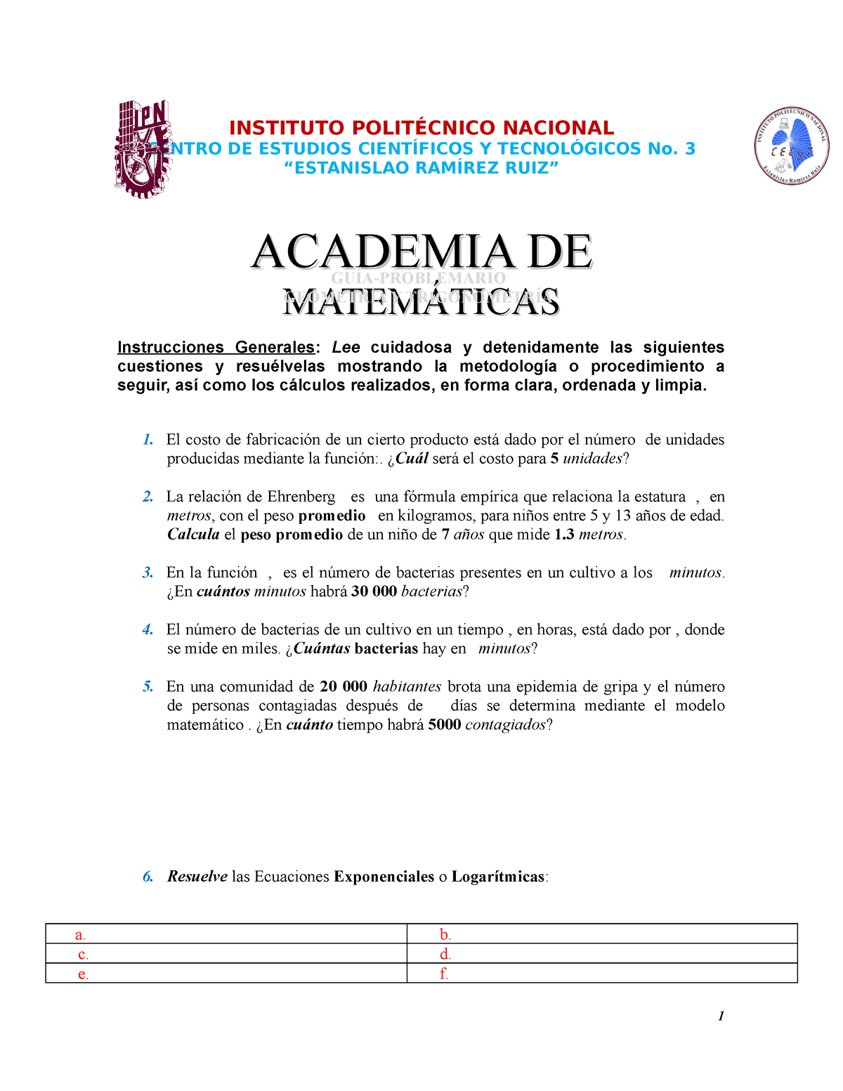 GuÍa De Geometría Y Trigonometría Extraordinario 2023 Instituto