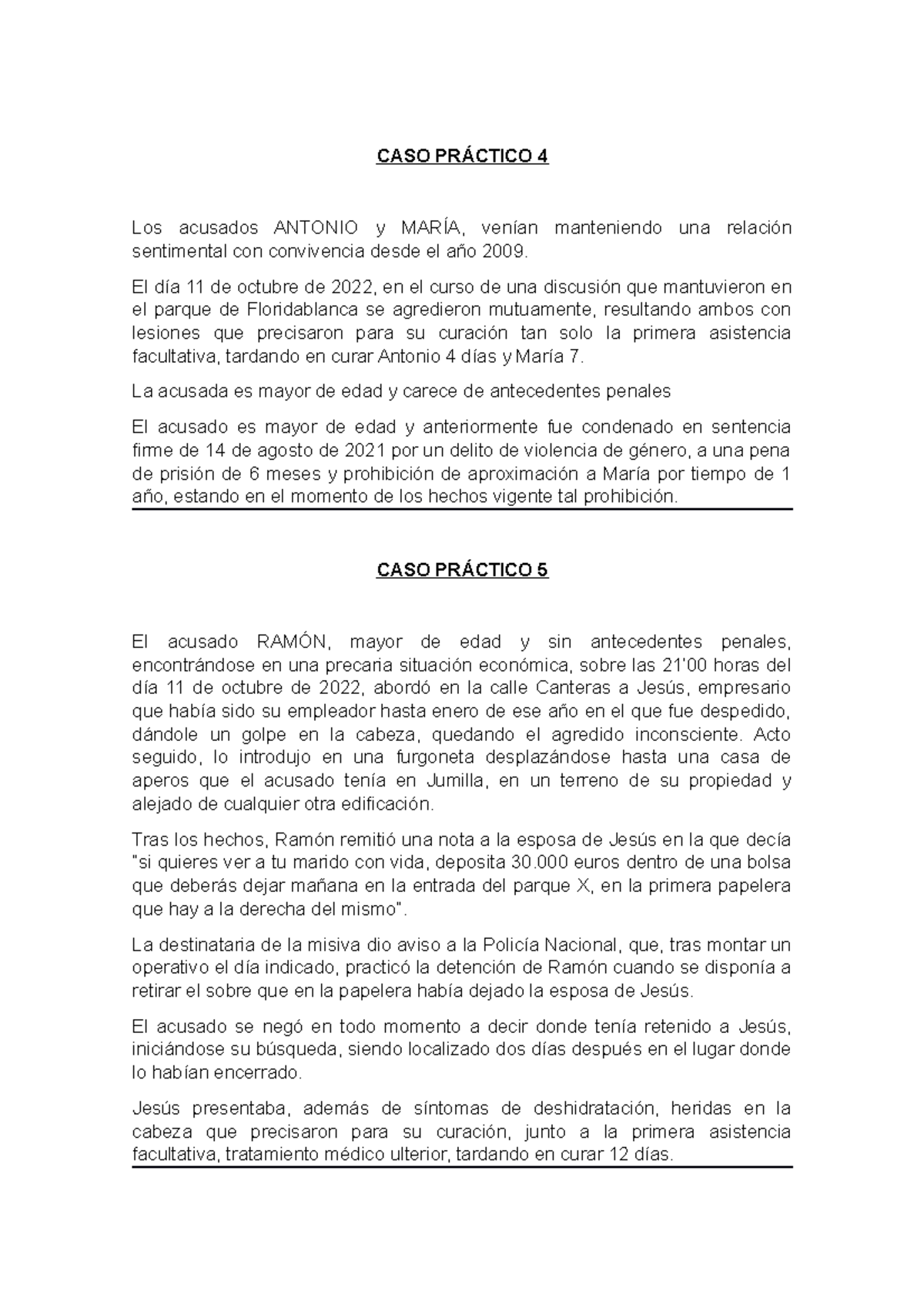 Caso Práctico 4 Caso Práctico Caso PrÁctico 4 Los Acusados Antonio