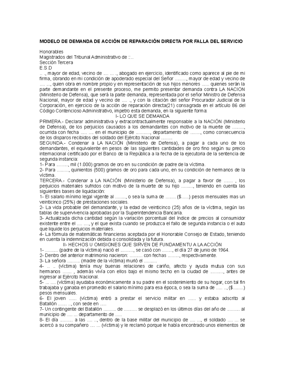 Introducir 75 Imagen Modelo De Demanda De Responsabilidad Patrimonial