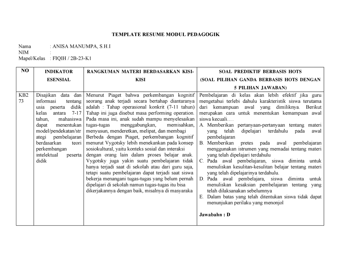 11zon Lk Resume Pendalaman Materi Ppg 2022 Kb2 Template Resume Modul