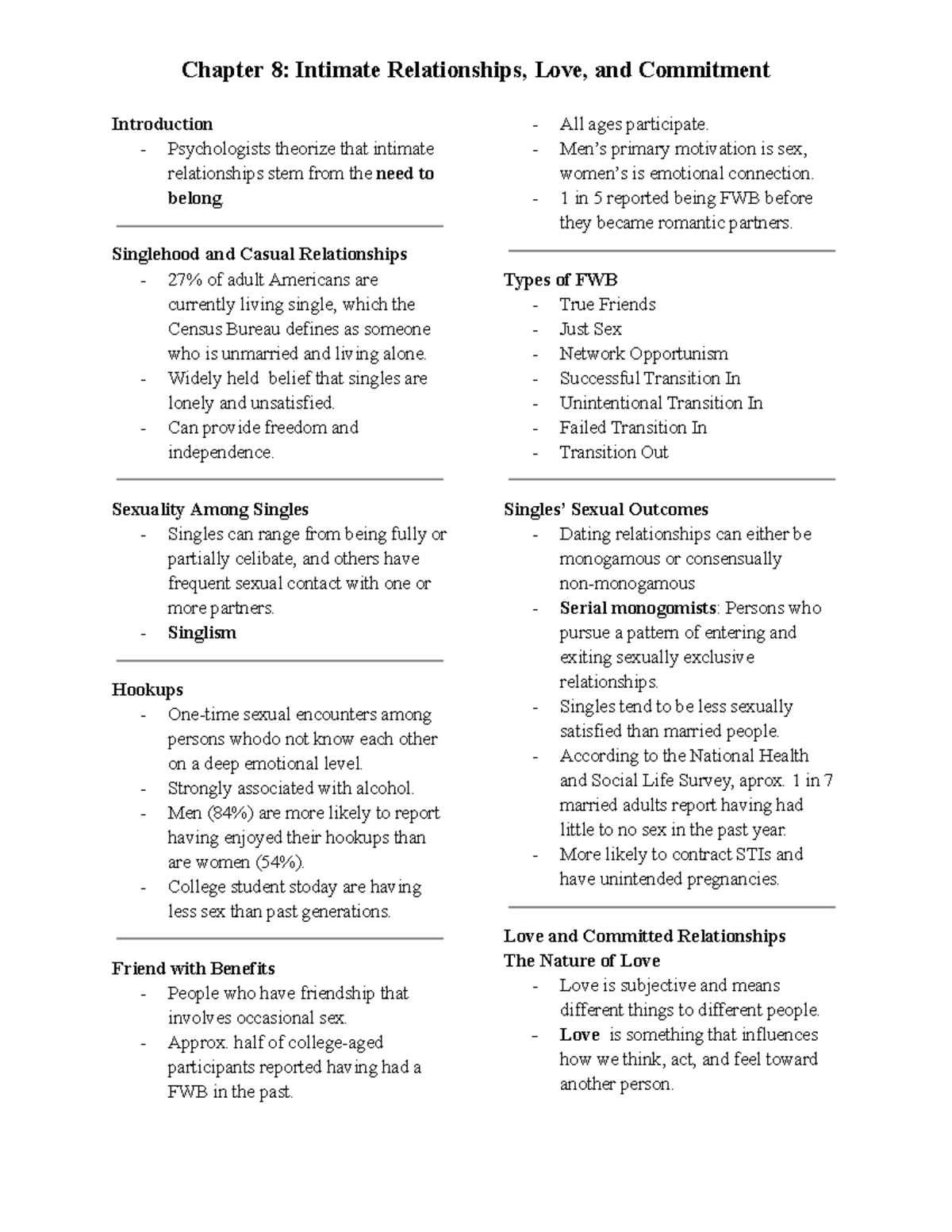 Human Sexuality Chapter 8 Introduction Psychologists Theorize That