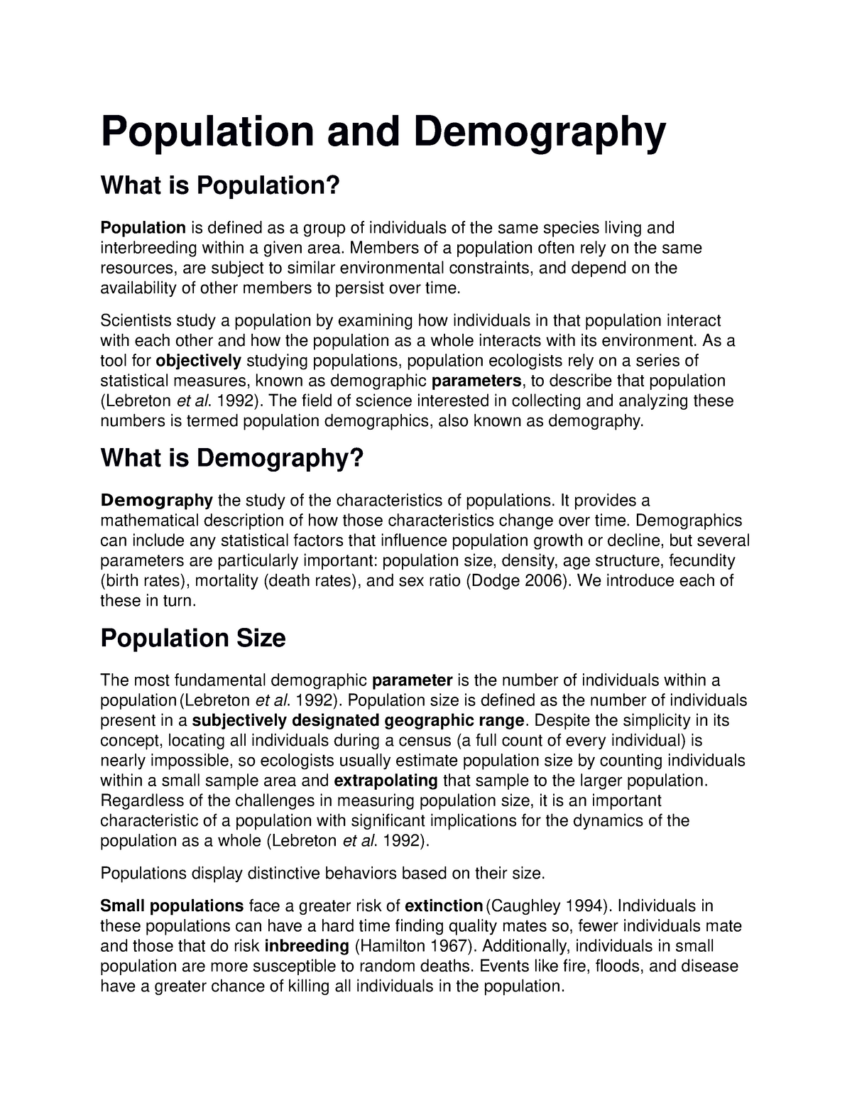 Population And Demography Popul Ation And Demogr Aphy What Is