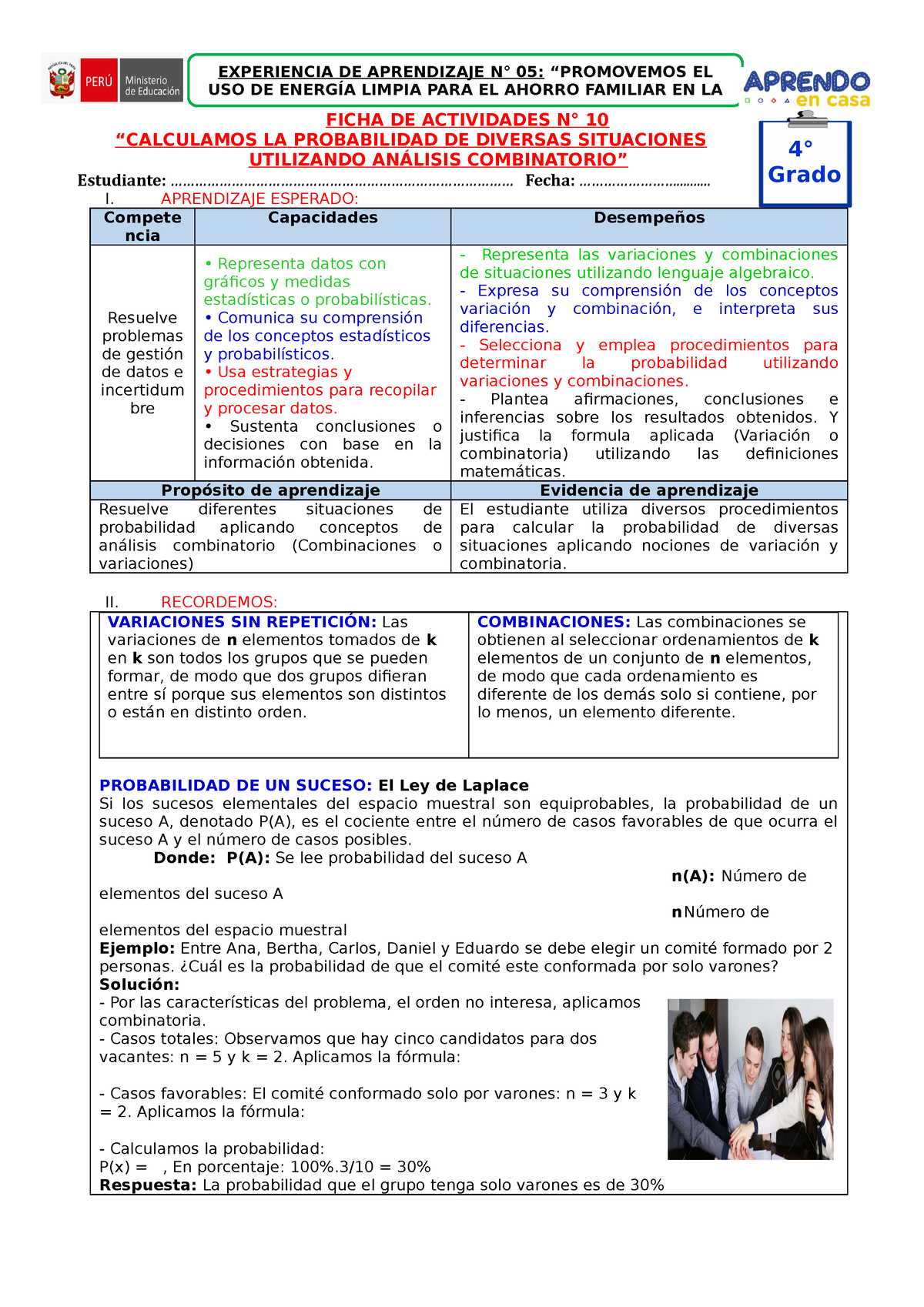 Ficha 10 4to Exp 5 Ficha De Actividades N° 10 “calculamos La