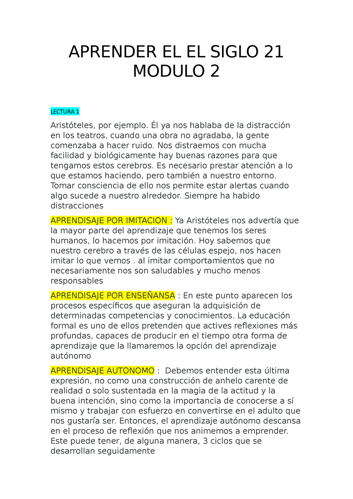 Aprender El El Siglo 21 Modulo 2 Aprender El El Siglo 21 Modulo 2