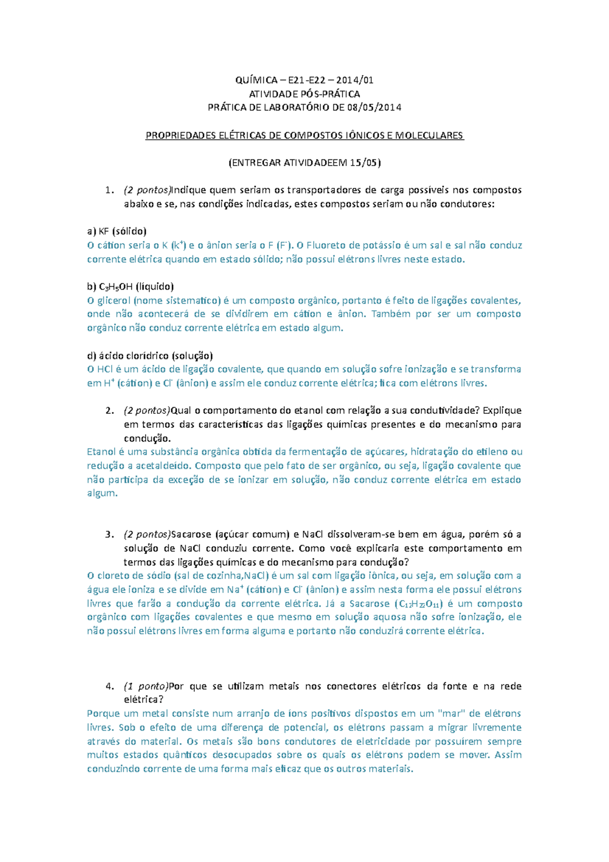 App P03 Prop Compostos Iônicos E Moleculares QuÍmica E21 E22