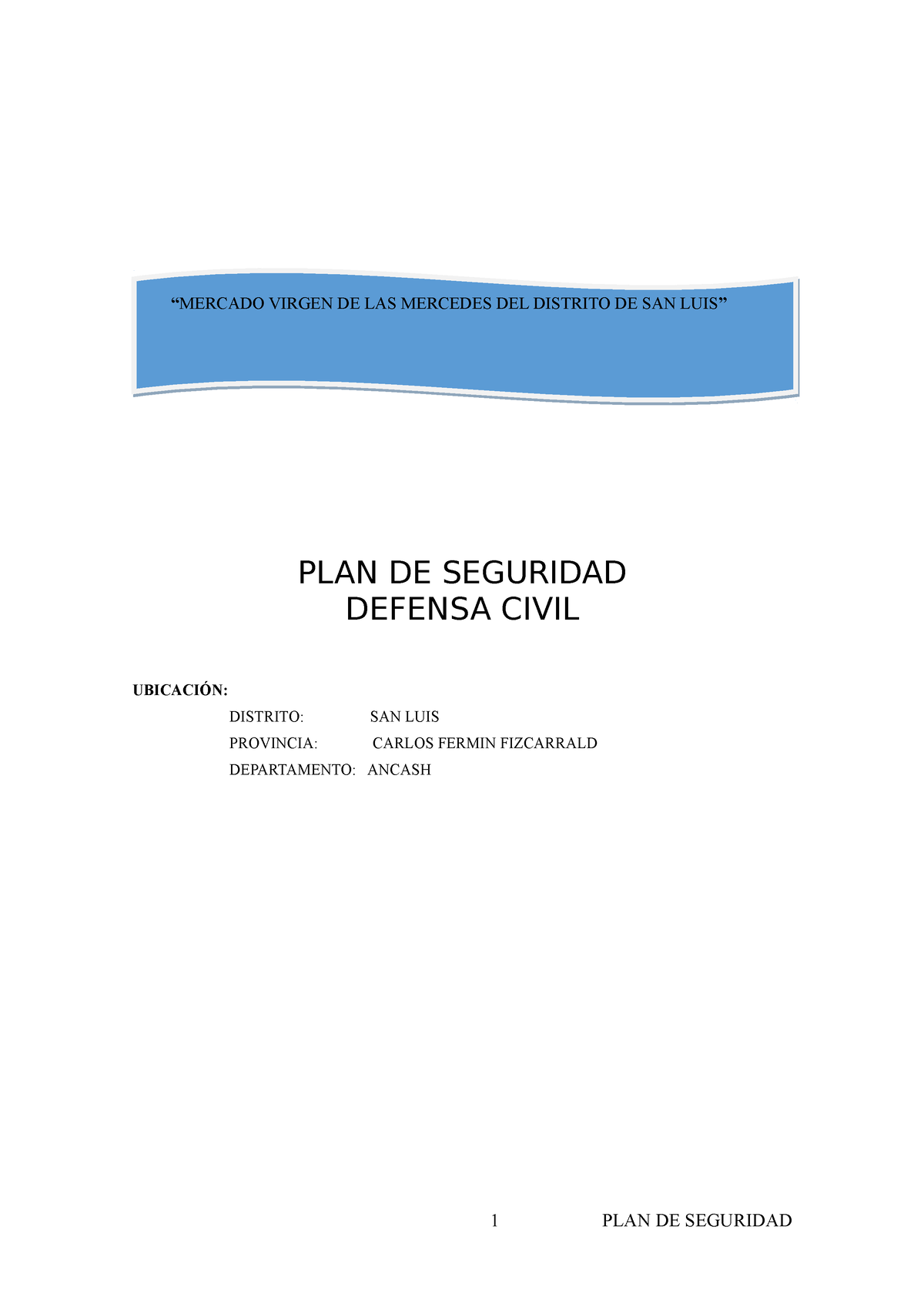 Plan De Seguridad Y Defensa Civil Plan De Seguridad Defensa Civil