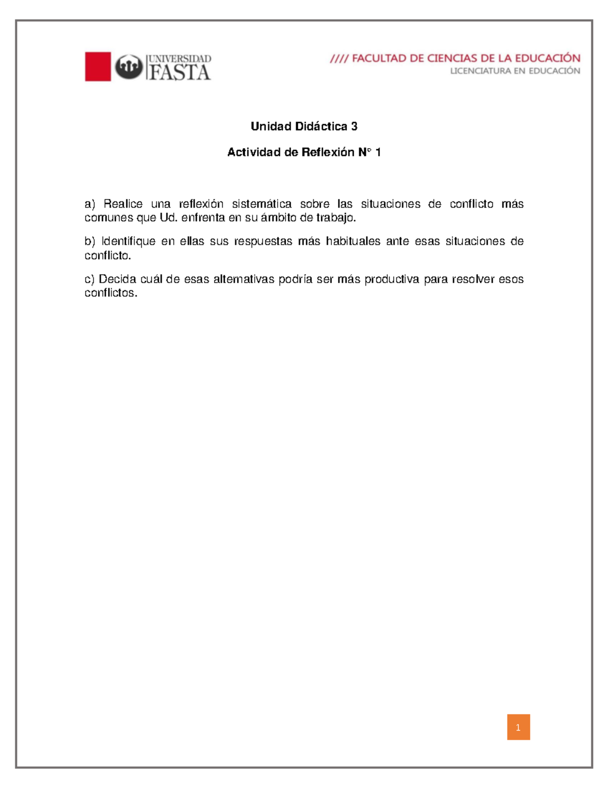 Actividad Eje Formativo 2 Eje Formativo 1 Unidad Didáctica 3