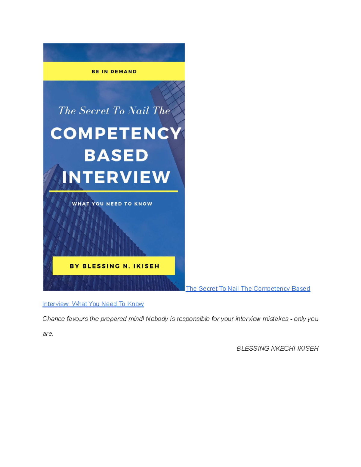 The Secret To Nail The Competency Based The Secret To Nail The