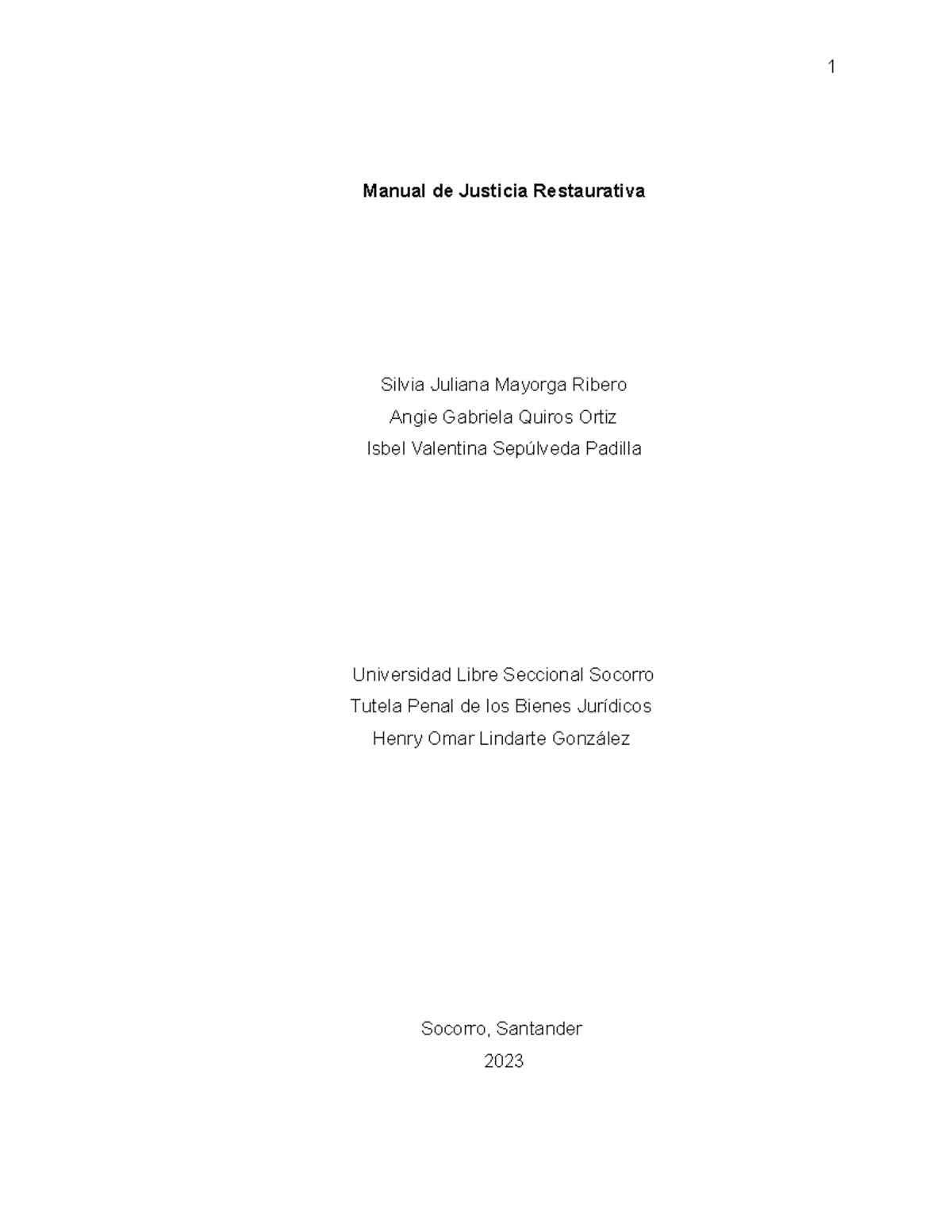 Resumen Manual De Justicia Restaurativa Manual De Justicia