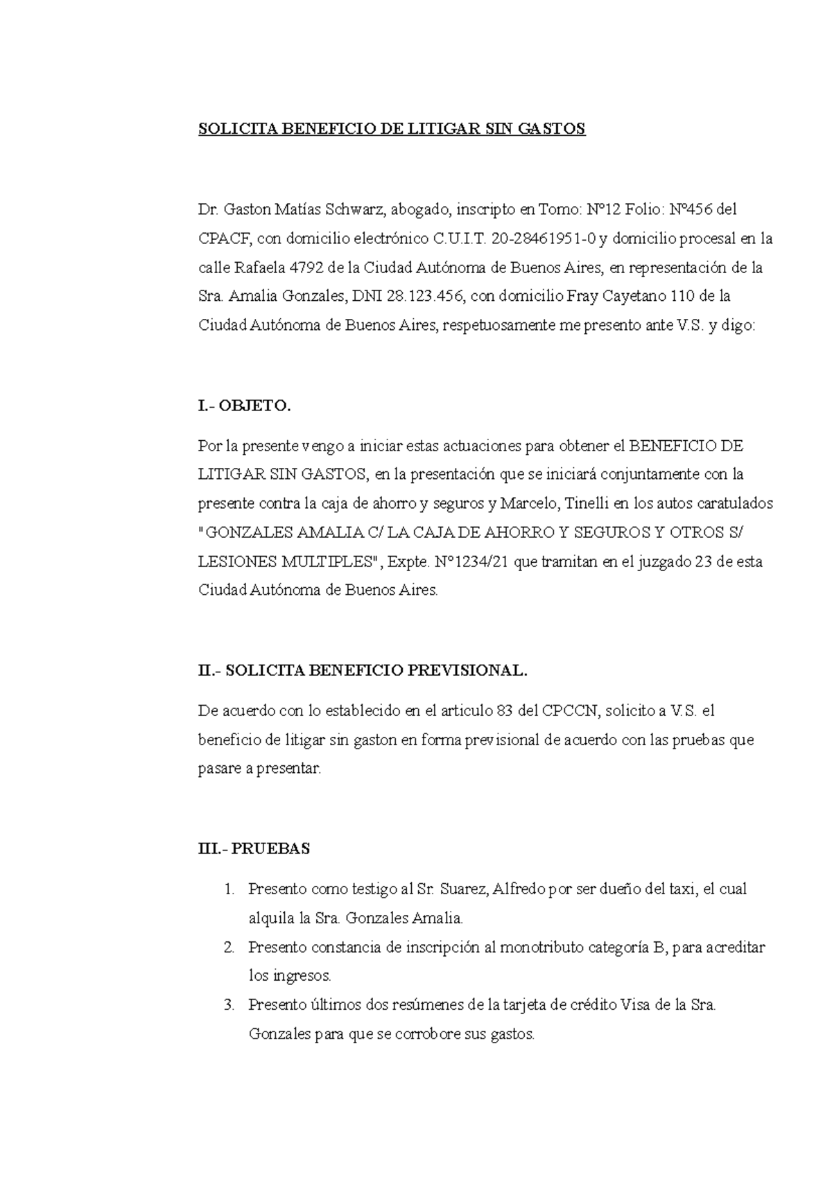 Practica 3 Act F2 Litigar Sin Gastos De La Provincia Solicita