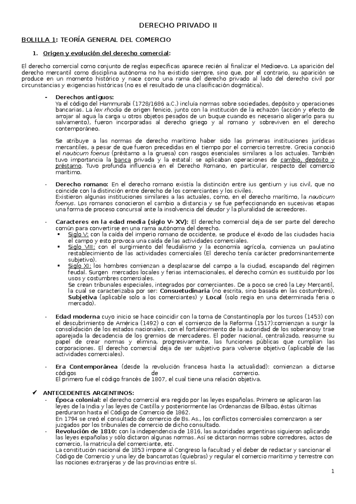 Derecho Privado Ii Para Final Derecho Privado Ii Bolilla 1 TeorÍa