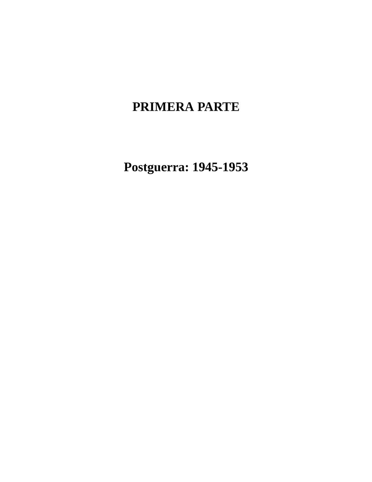 Judt Tony Postguerra Historia Primera Parte Postguerra 1945 I El