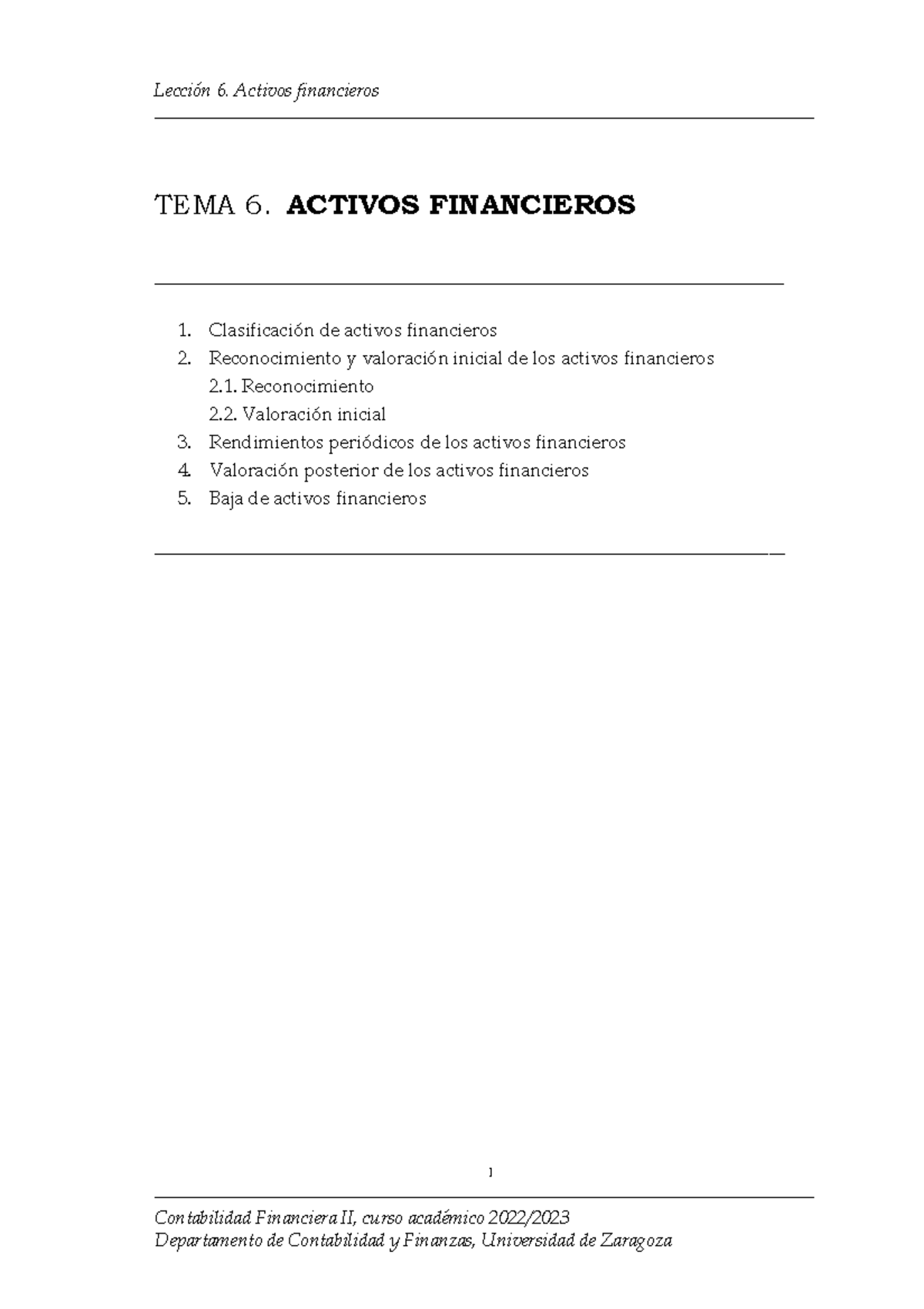 Tema 6 Activos Financieros 22 23 Add Contabilidad Financiera Ii