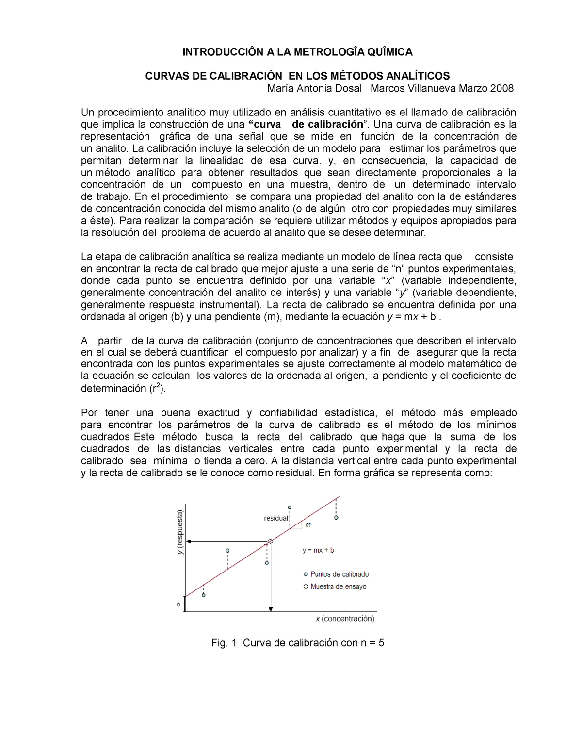 Curvasdecalibracion 23498 IntroducciÔn A La MetrologÎa QuÎmica Curvas