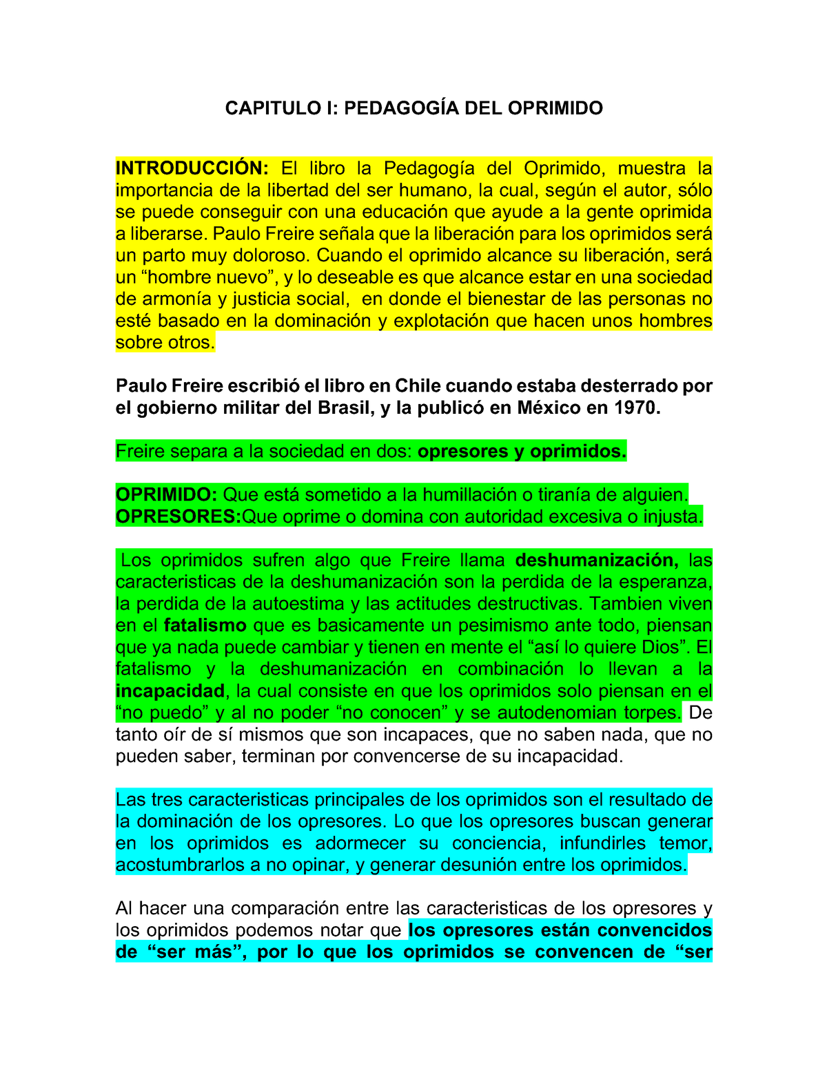 Pedagogía Del Oprimido Paulo Freire Señala Que La Liberación Para Los