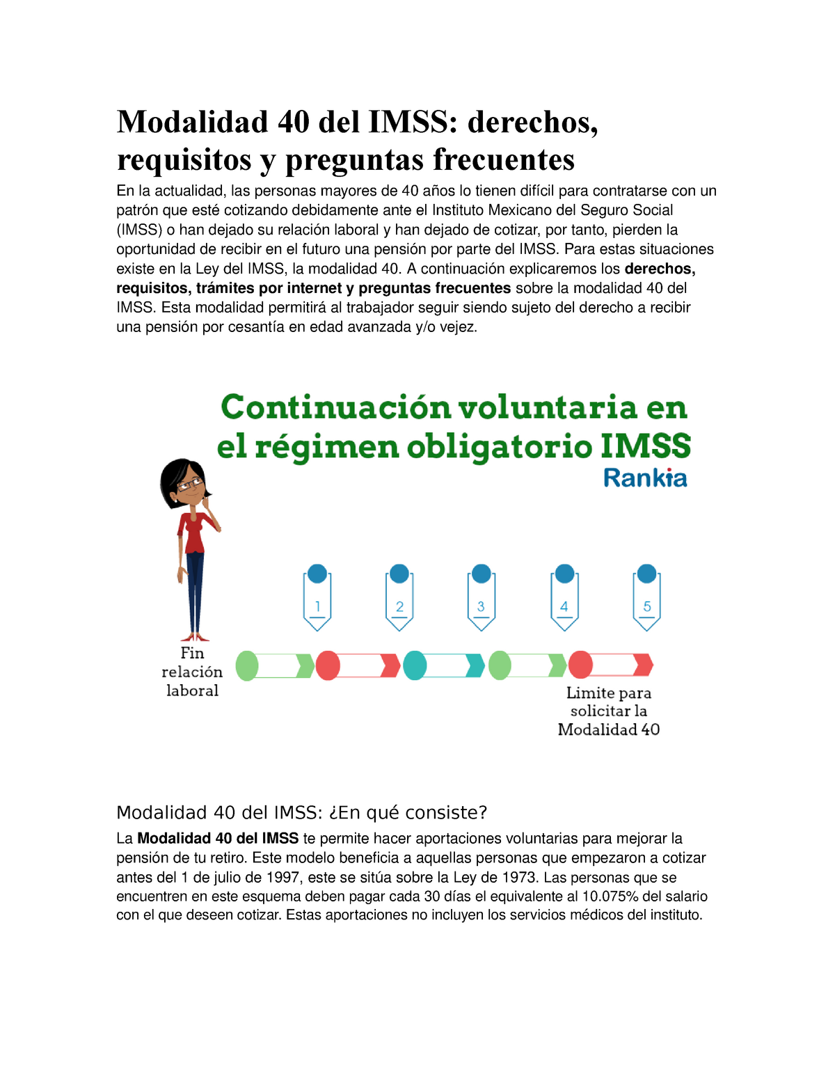 Que Es La Modalidad Del Imss Y Cuales Son Los Requisitos Basicos Hot