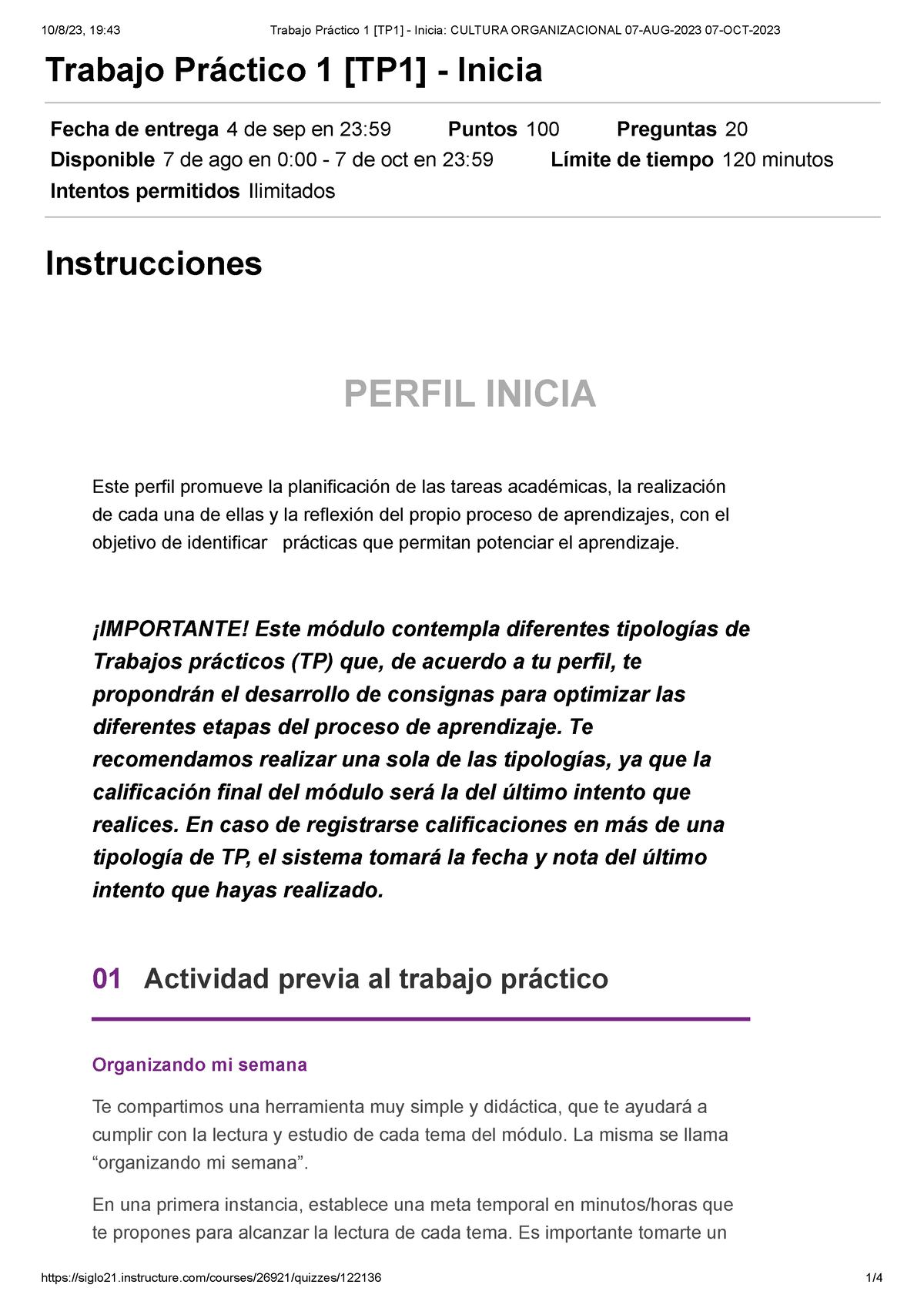 Cultura Org 95 Tp1 Inicia Trabajo Práctico 1 Tp1 Inicia Fecha De