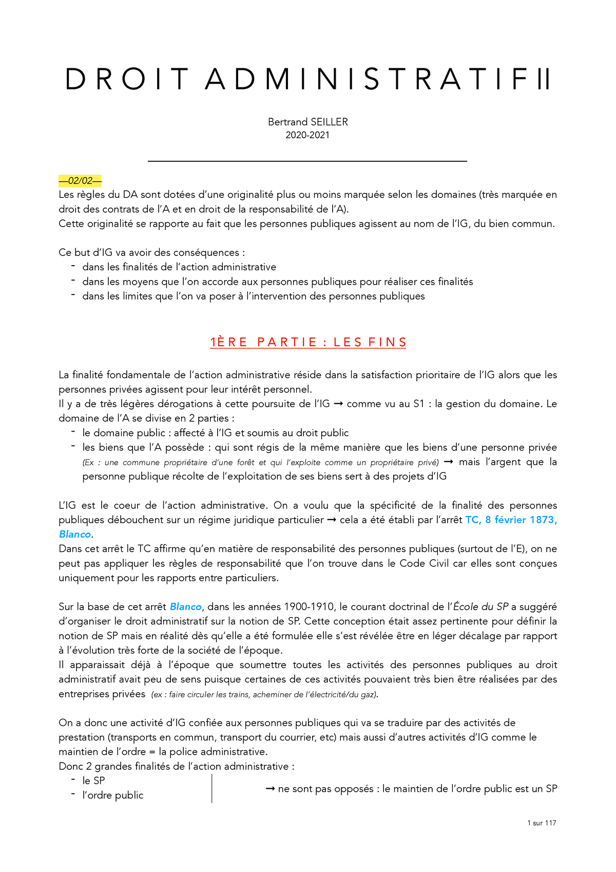 L2 Droit Administratif S2 117p D R O I T A D M I N I S T R A T I F Ii