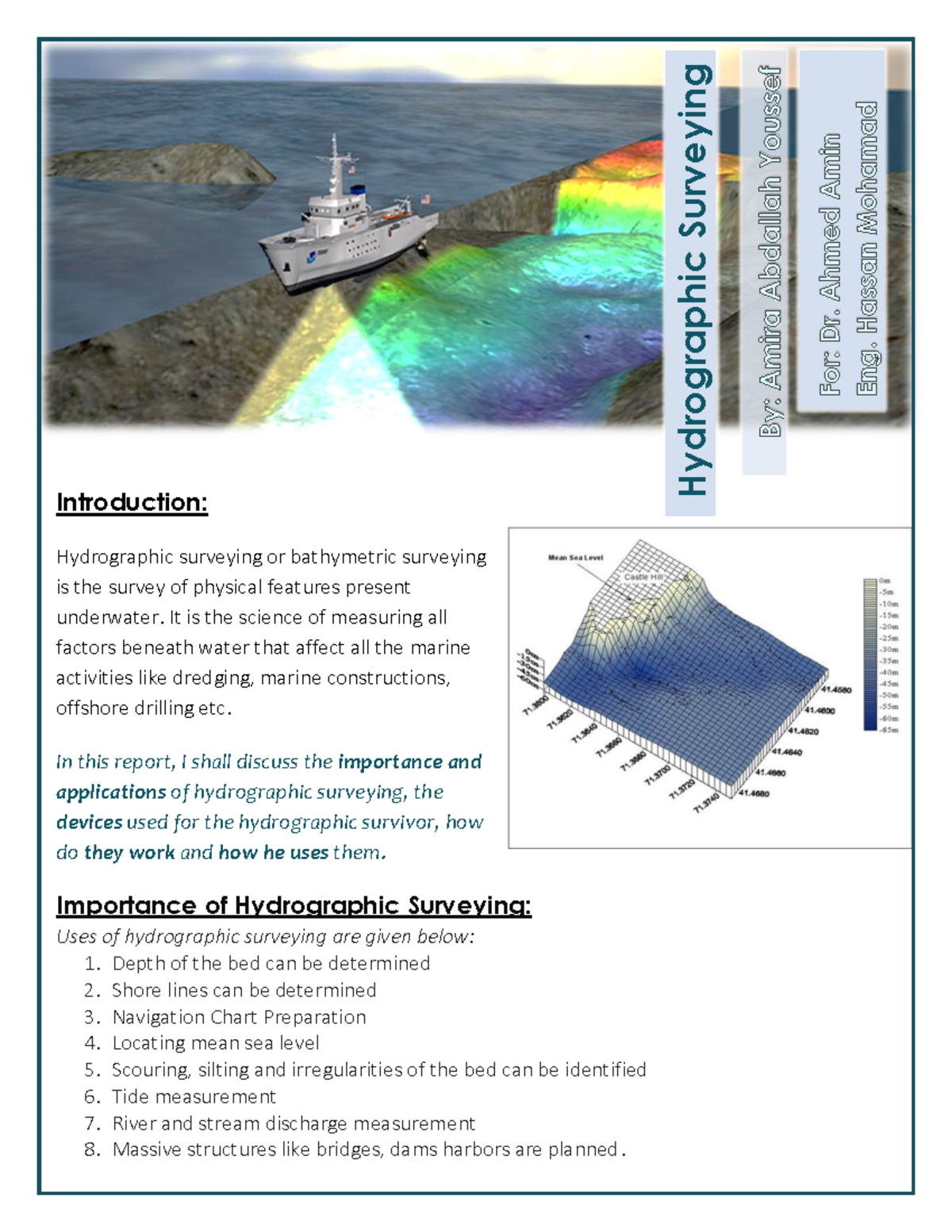 Hydrographic Surveying Introduction Hydrographic Surveying Or