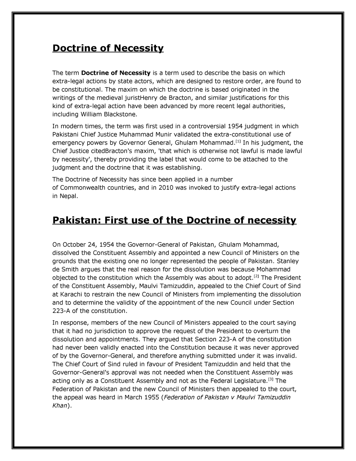 99690653 Doctrine Of Necessity Doctrine Of Necessity The Term