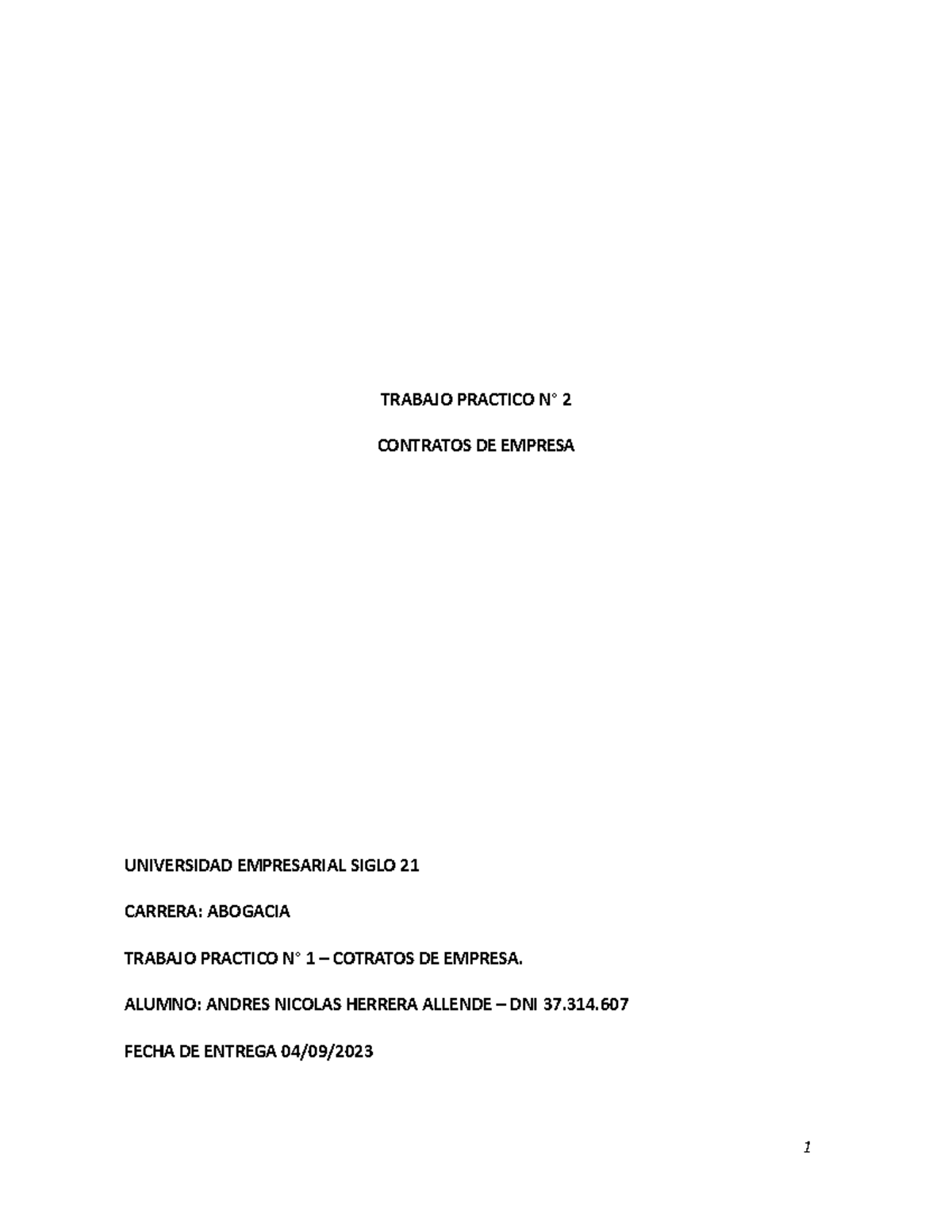 Trabajo Practico N2 Contrato De Empresa Recuperado 1 Trabajo