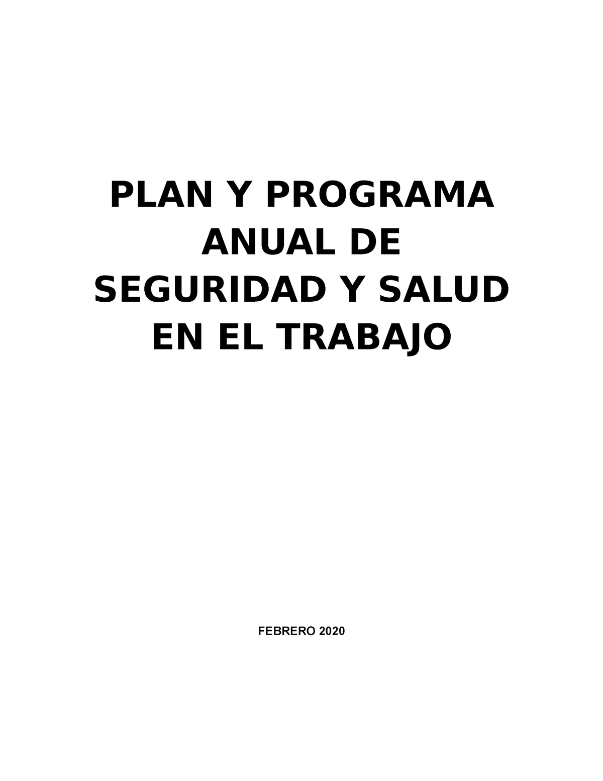 Dg Sst 02 Plan De Seguridad Y Salud En El Trabajo Plan Y Programa