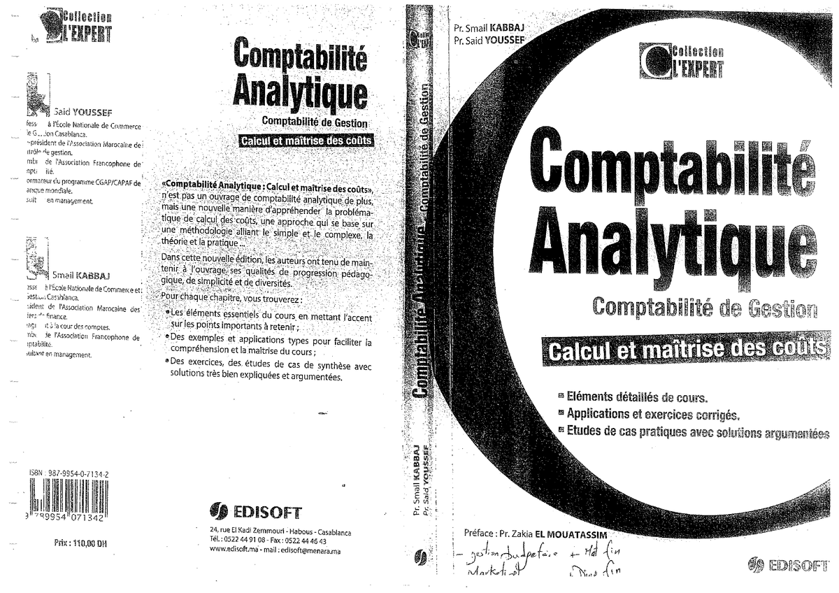 Compta Analytique Oui Comptabilité Approfondie Studocu