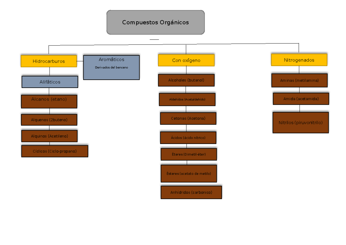 Mapa Conceptual Compuestos Orgánicos Química Alcanos Etano