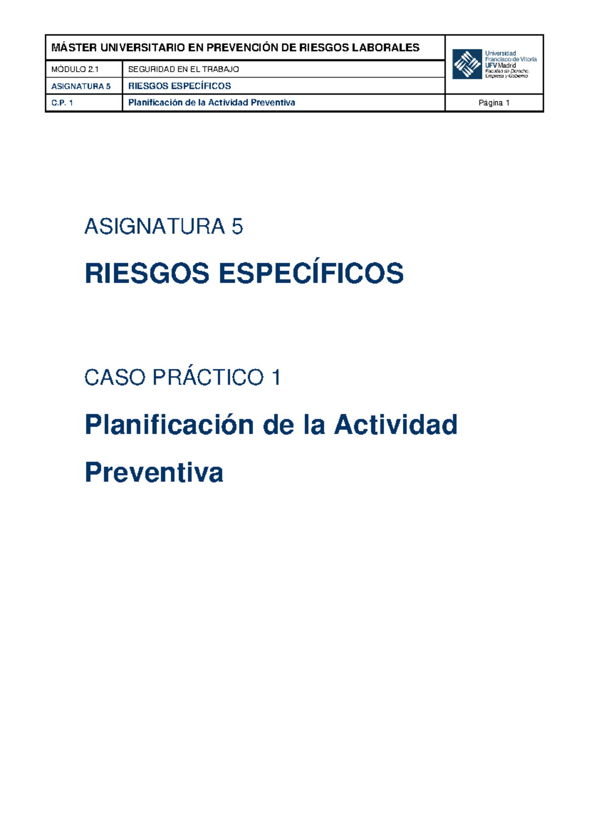 A5 Cp1 Solución Caso Práctico 1 Planificación De La Actividad