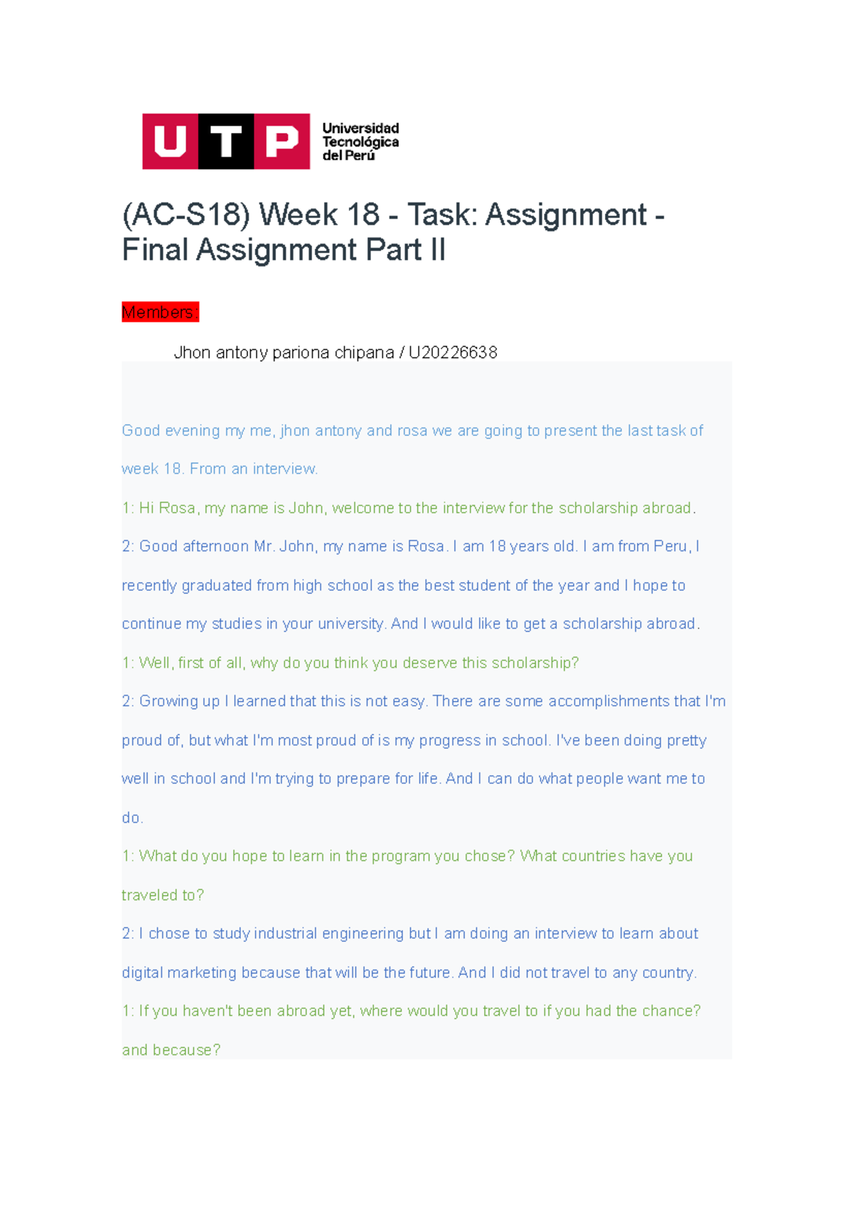 Ac18 Ac S18 Week 18 Task Assignment Final Assignment Part Ii