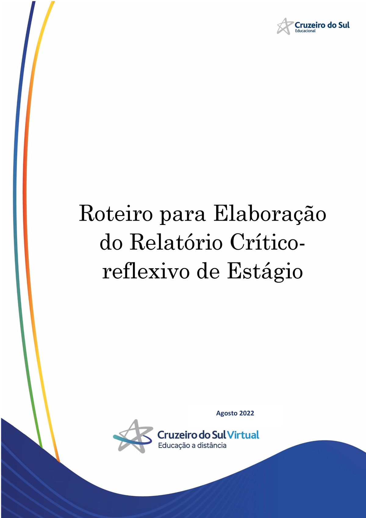 Roteiro Relatorio Pedagogia Roteiro Para Elaboração Do Relatório