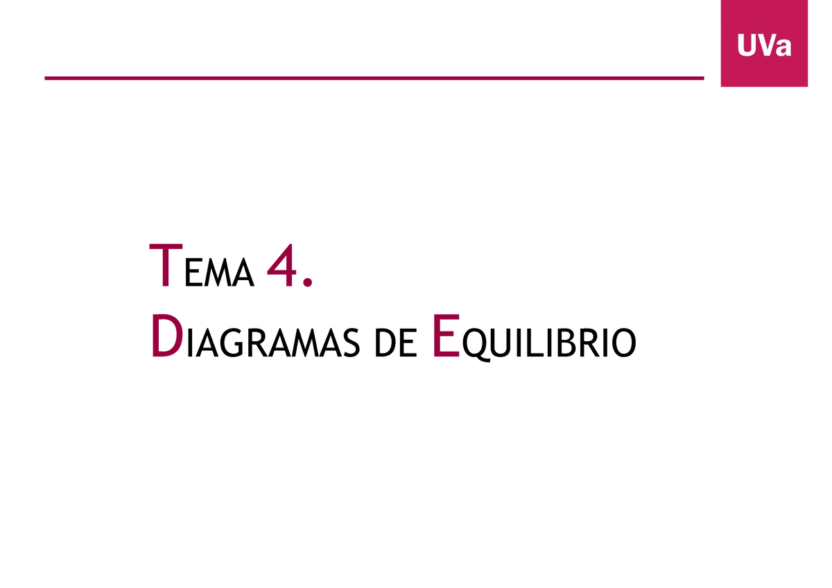 Tema 4 Diagramas De Equilibrio Tema 4 Diagramas De Equilibrio