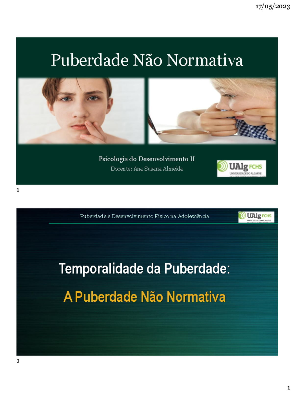 Apresentação Power Point Puberdade Não Normativa 2023 Folheto