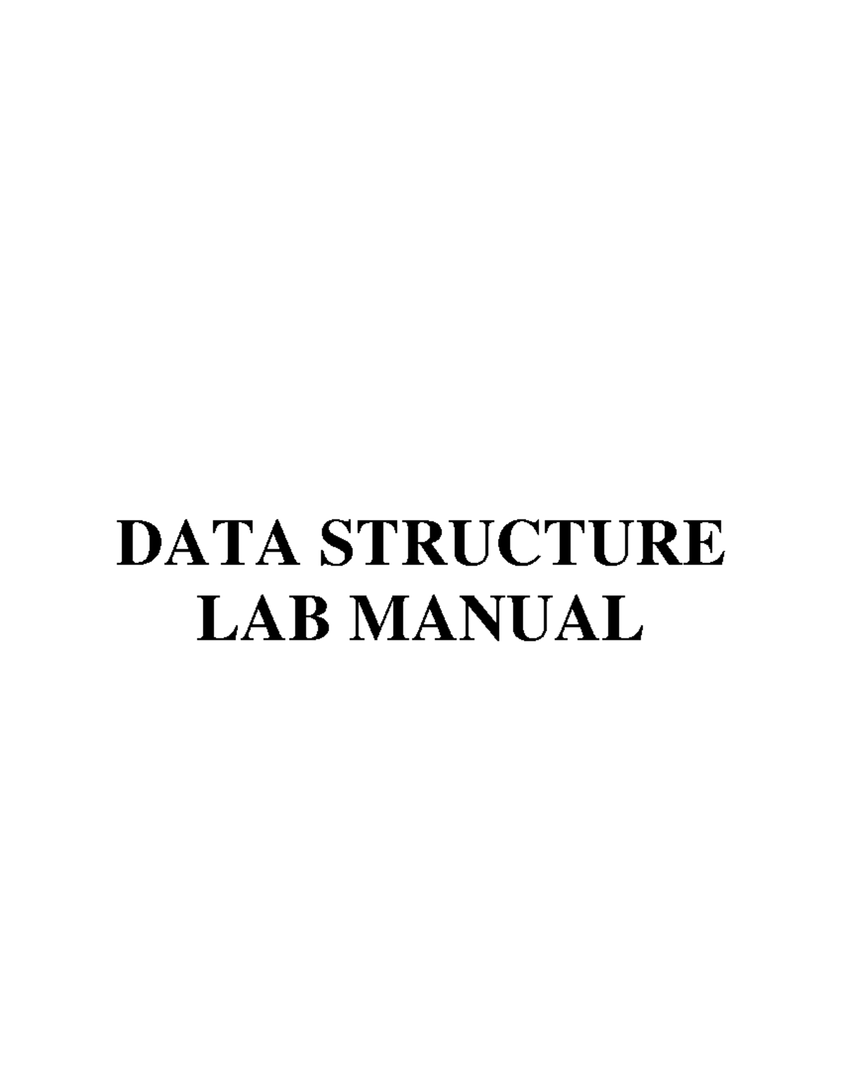 Cse Ds Lab Manual Converted Data Structure Lab Manual Course