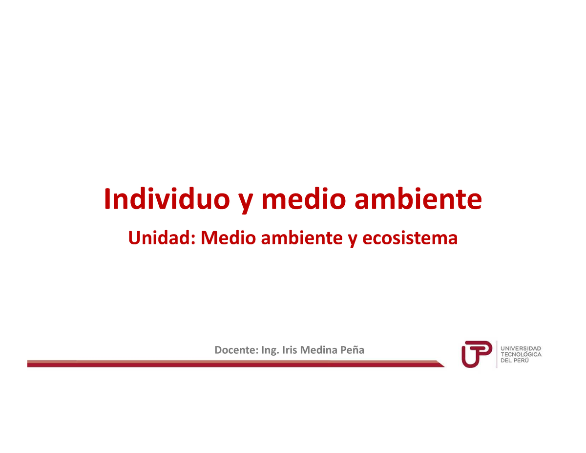 S1 S2 Medio Ambiente Y Ecosistema Individuo Y Medio Ambiente Docente