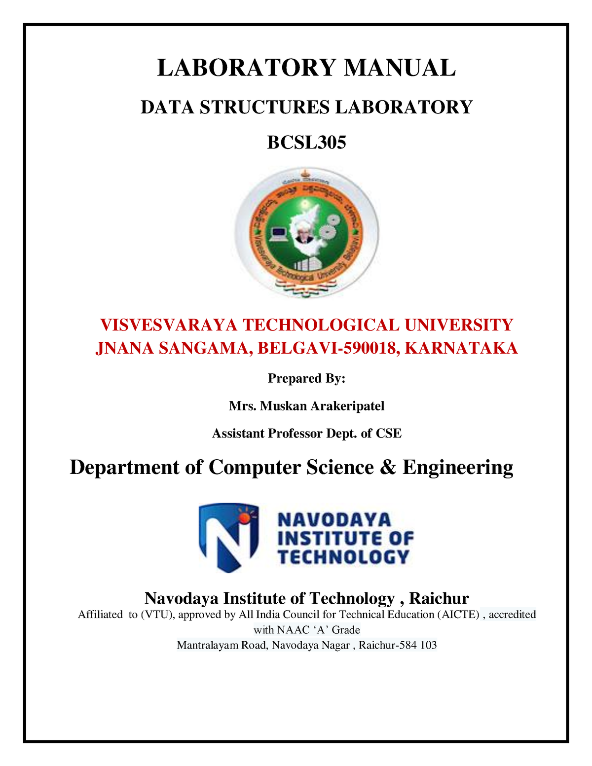 Dsa Lab Mannual 2022 Scheme Laboratory Manual Data Structures