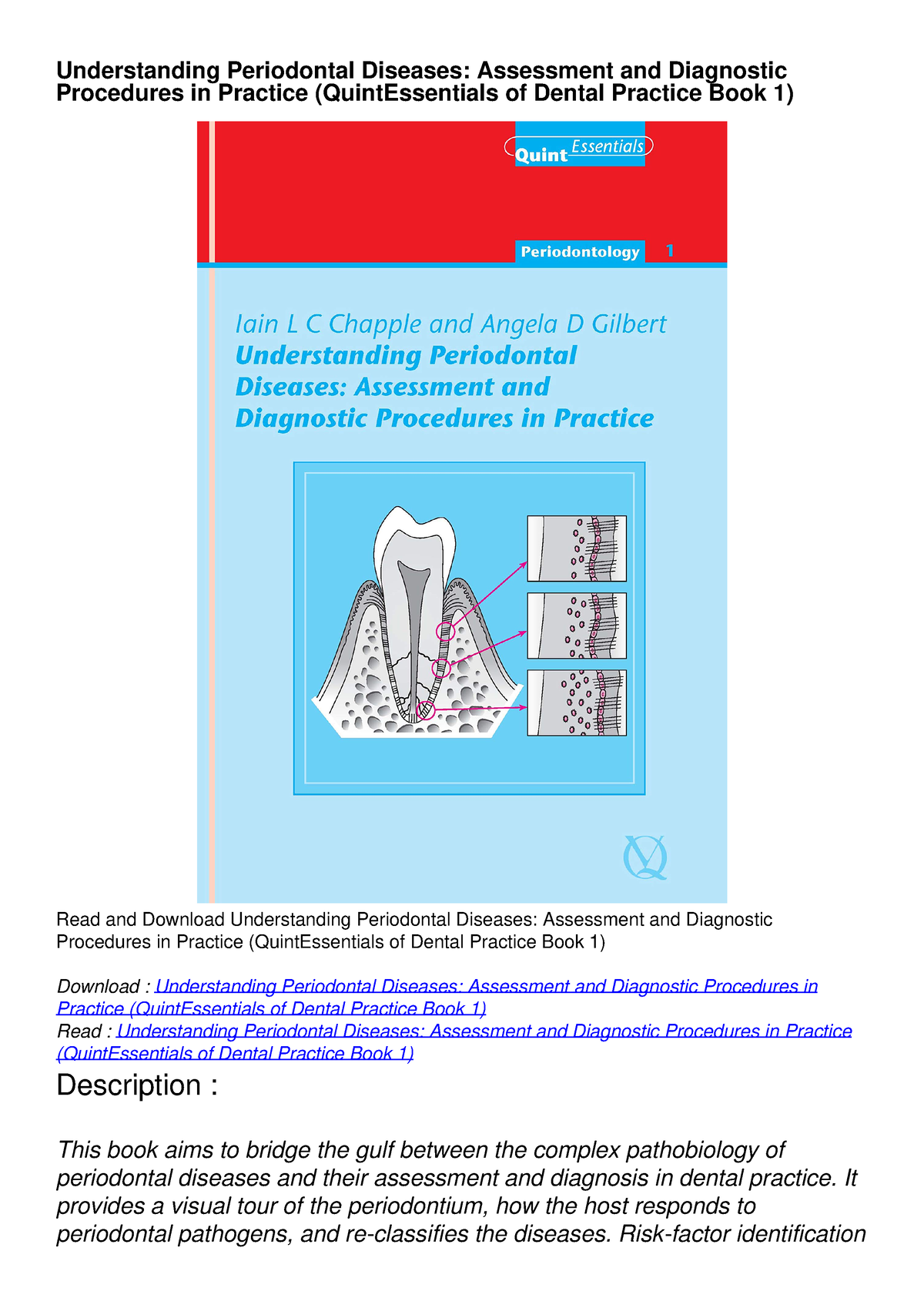 Pdf Download Understanding Periodontal Diseases Assessment And