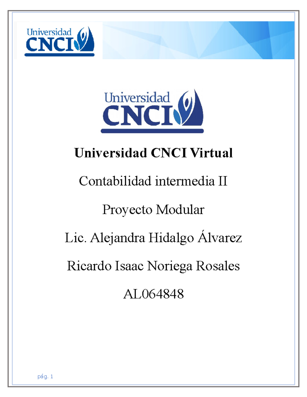 Proyecto Modular Universidad Cnci Virtual Contabilidad Intermedia Ii