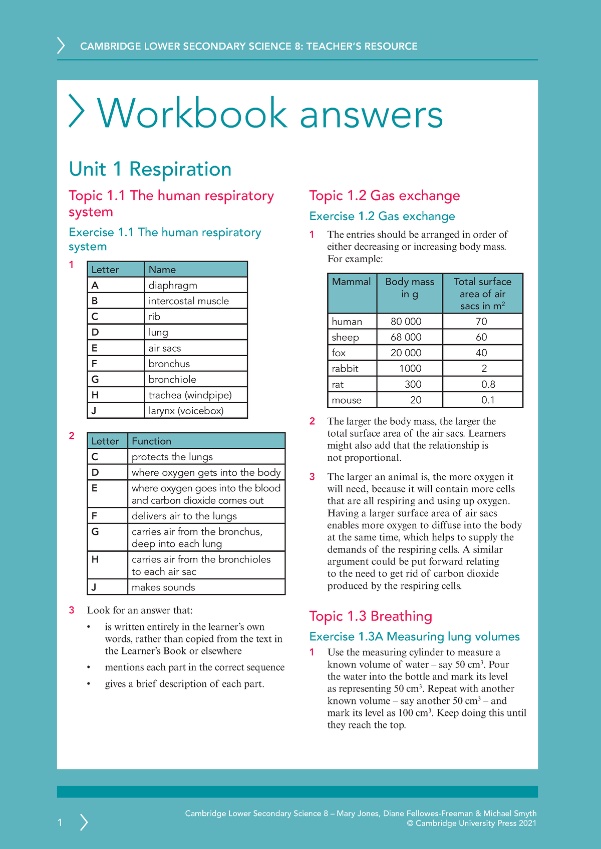 Lower Secondary Science 8 Workbook Answers Cambridge Lower Secondary