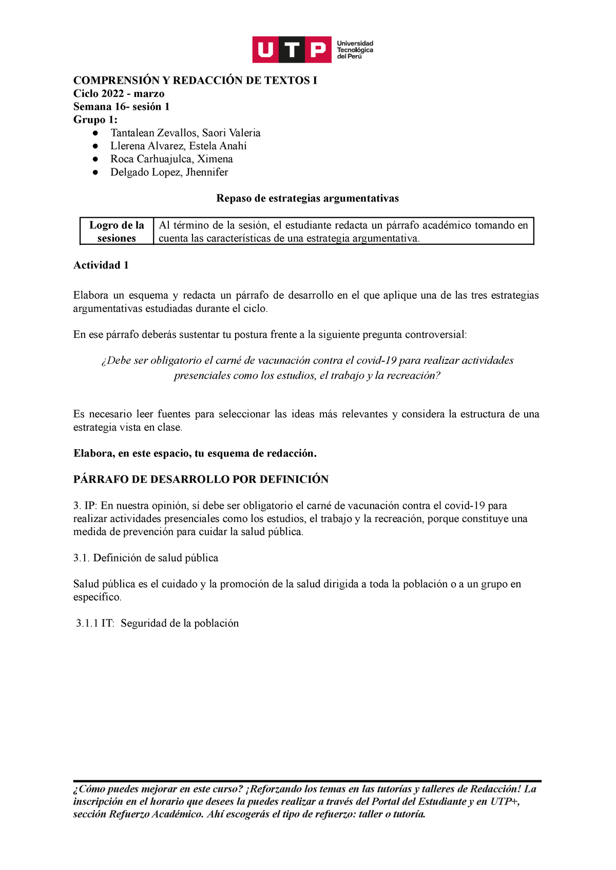 S16s1 Repaso De Estrategías Argumentativas 2021 Agostodocx