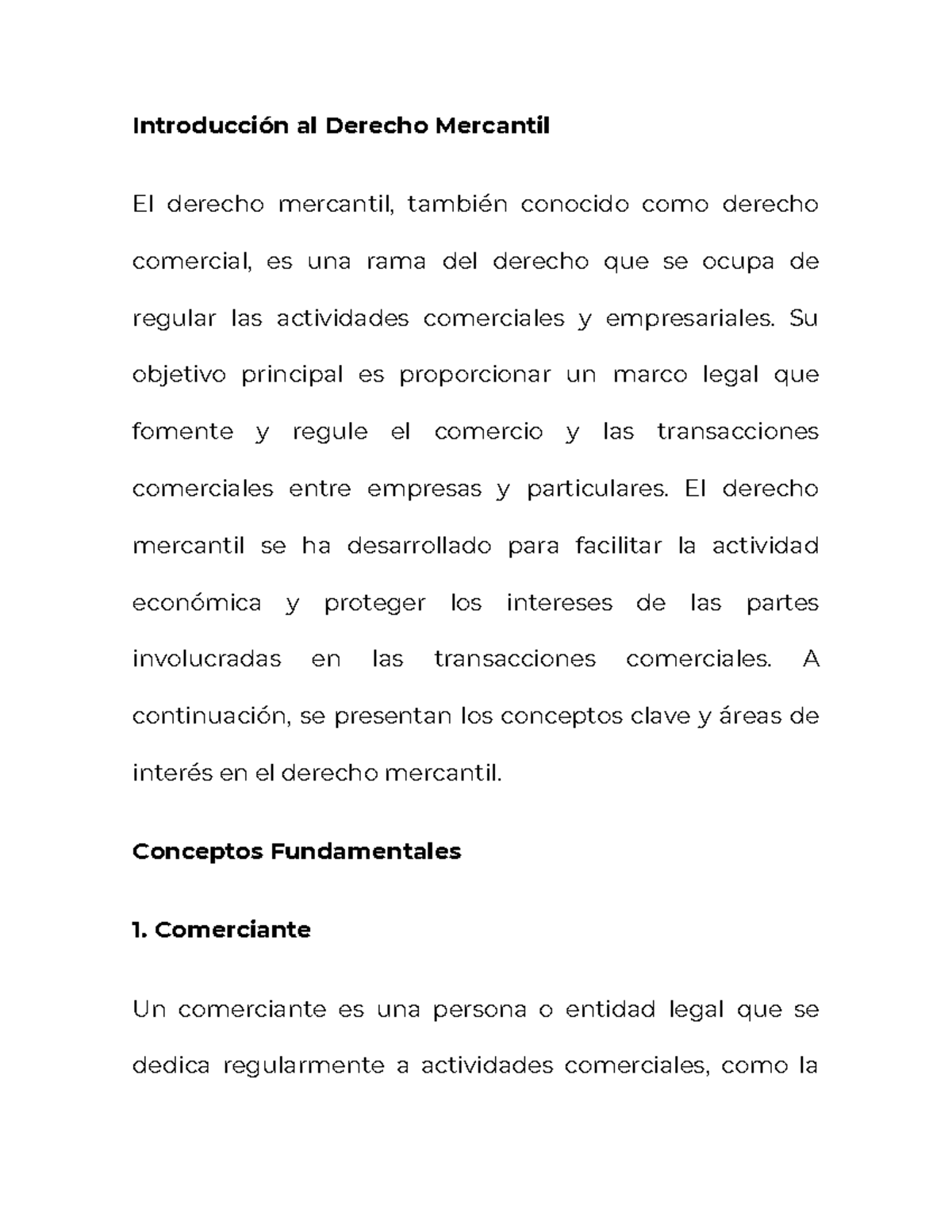 Introducción Al Derecho Mercantil Introducción Al Derecho Mercantil