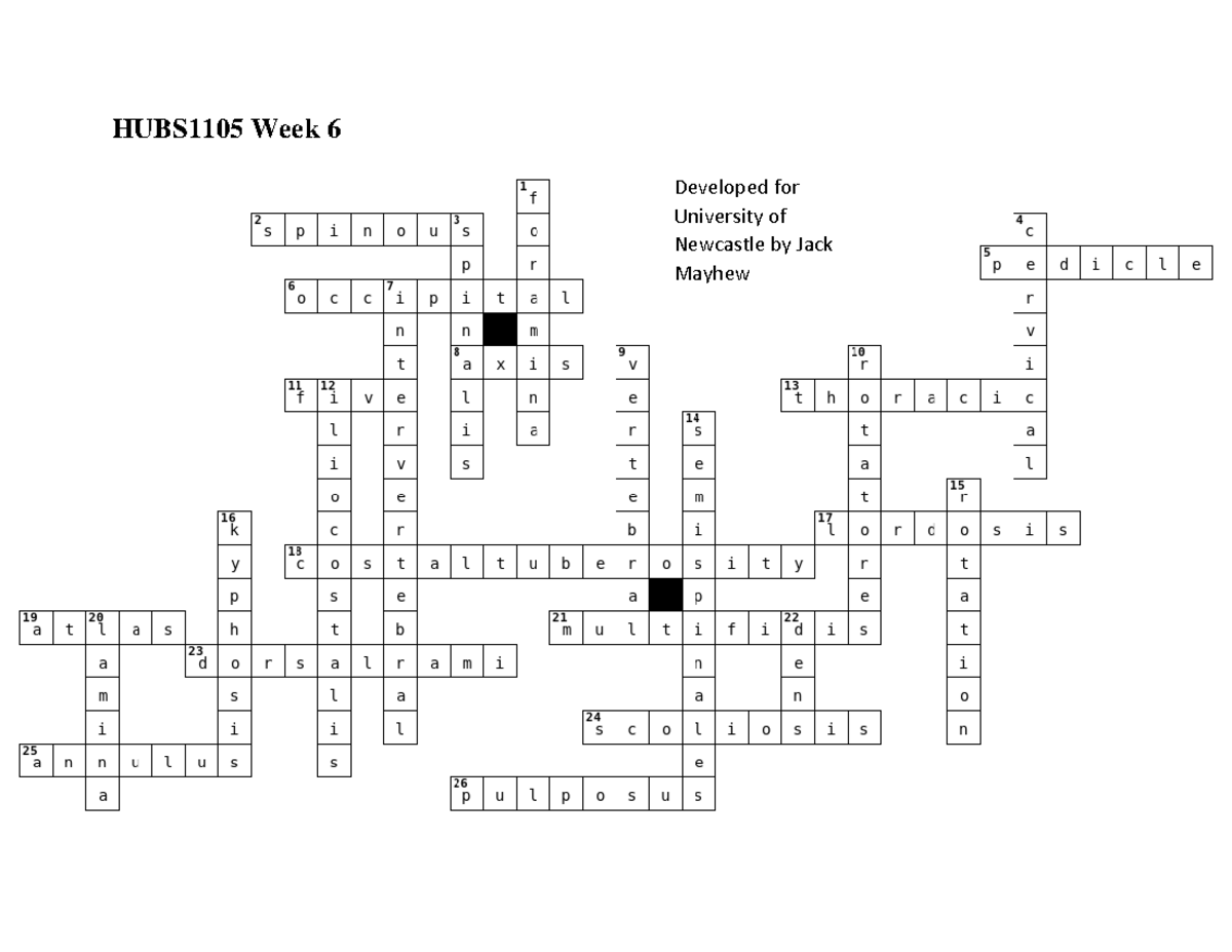 Hubs1105 Week 6 Answers Hubs1105 Week 6 Developed For University Of