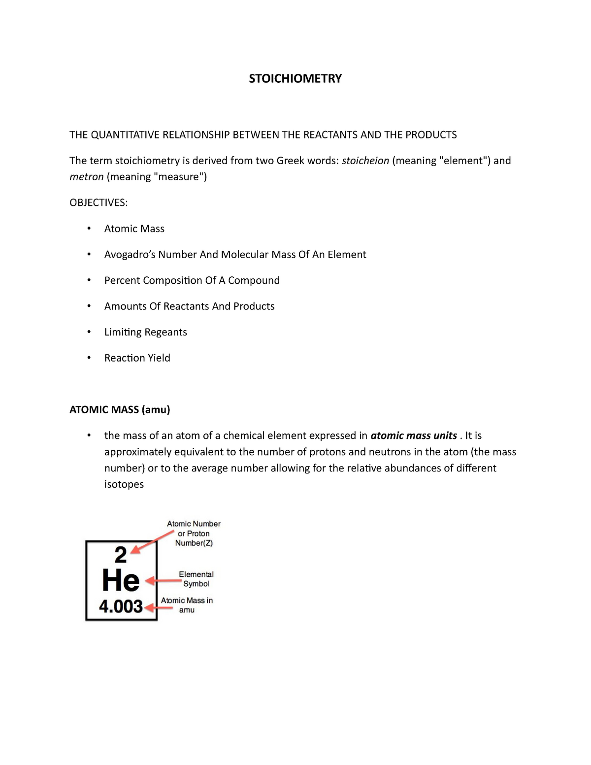 Stoichiometry The Quantitative Relationship Between The Reactants And